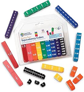 Amazon.com: Learning Resources Fraction Tower Equivalency Cubes - 51 ...