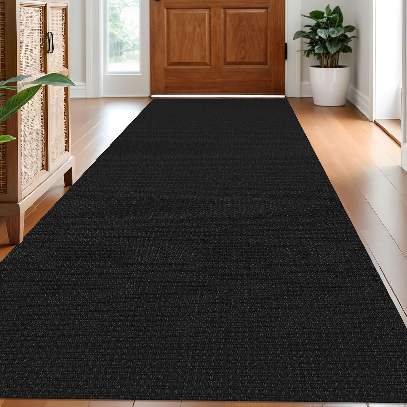 IOHOUZE Washable Runner Rug 3'x8' Non Slip Rubber Backed Wide Hallway ...