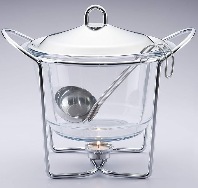 APS 65035 Servierschale mit Stövchen Ø 23cm, H: 26cm, Stövchen Metall ...