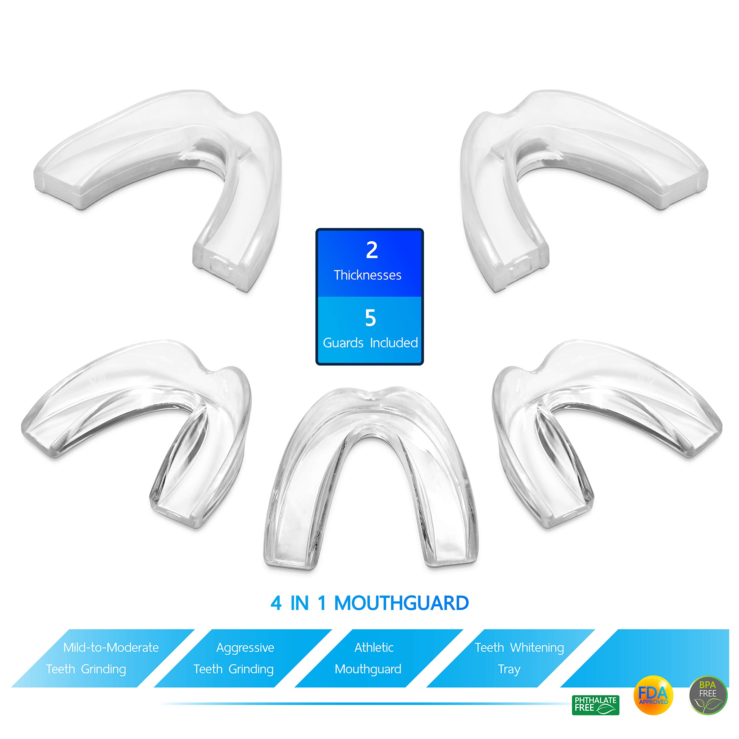 The ConfiDental - Pack of 5 Moldable Mouth Guard for Teeth Grinding ...