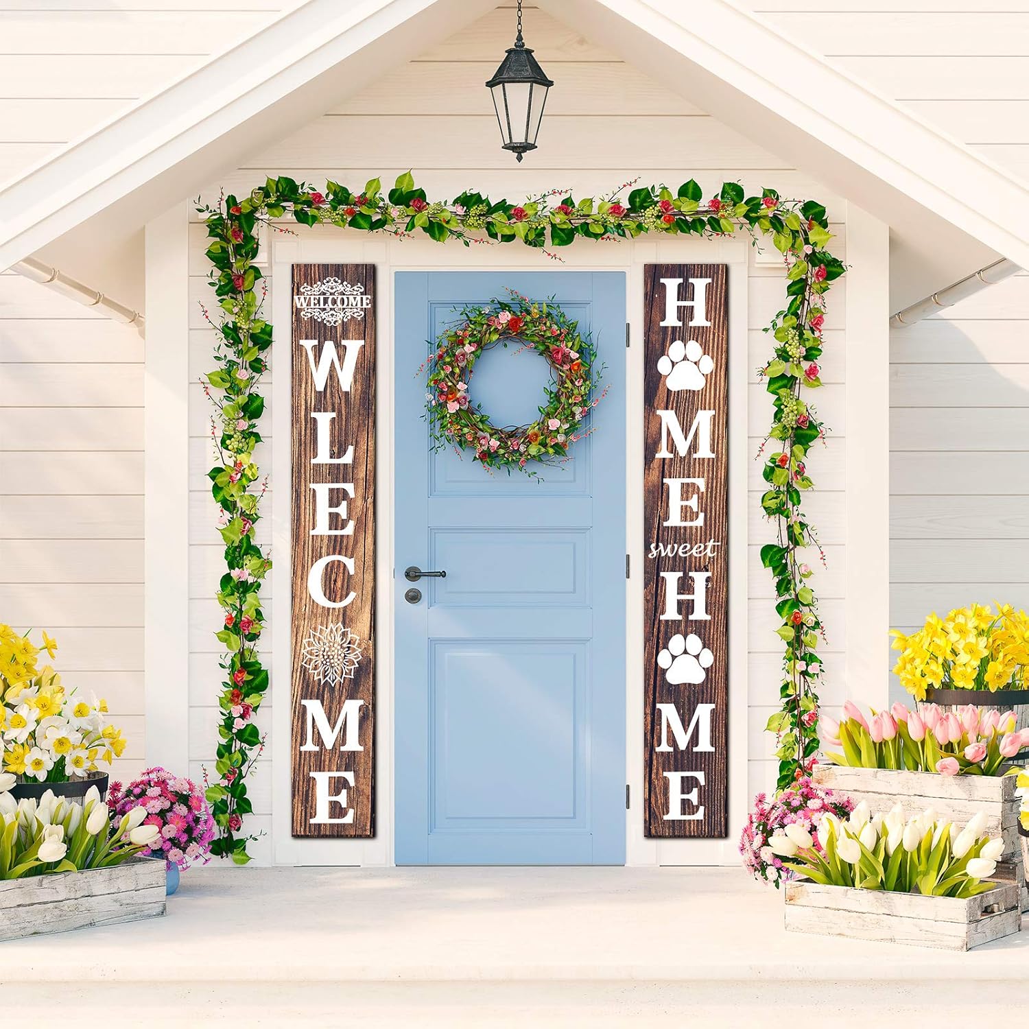 23 Pieces DIY Decorative Word Stencil Template Welcome Home Sign ...