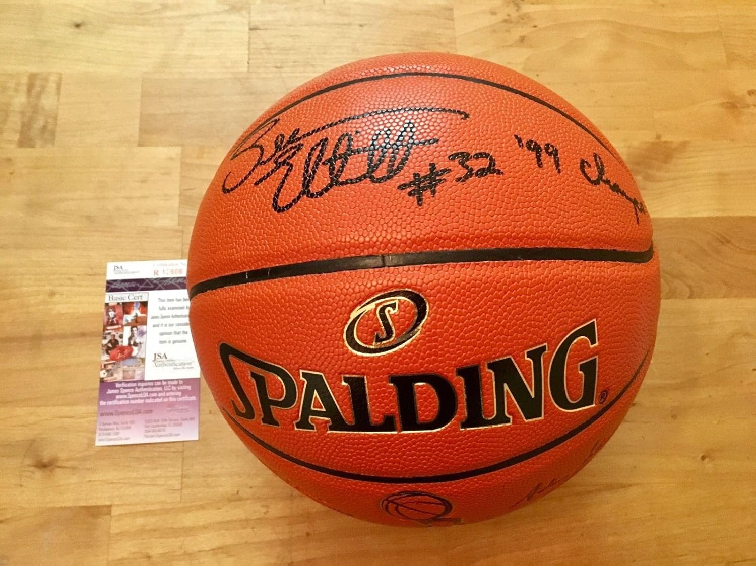 Sean Elliott Signed Basketball - Finals Game Coa Inscribed - JSA ...