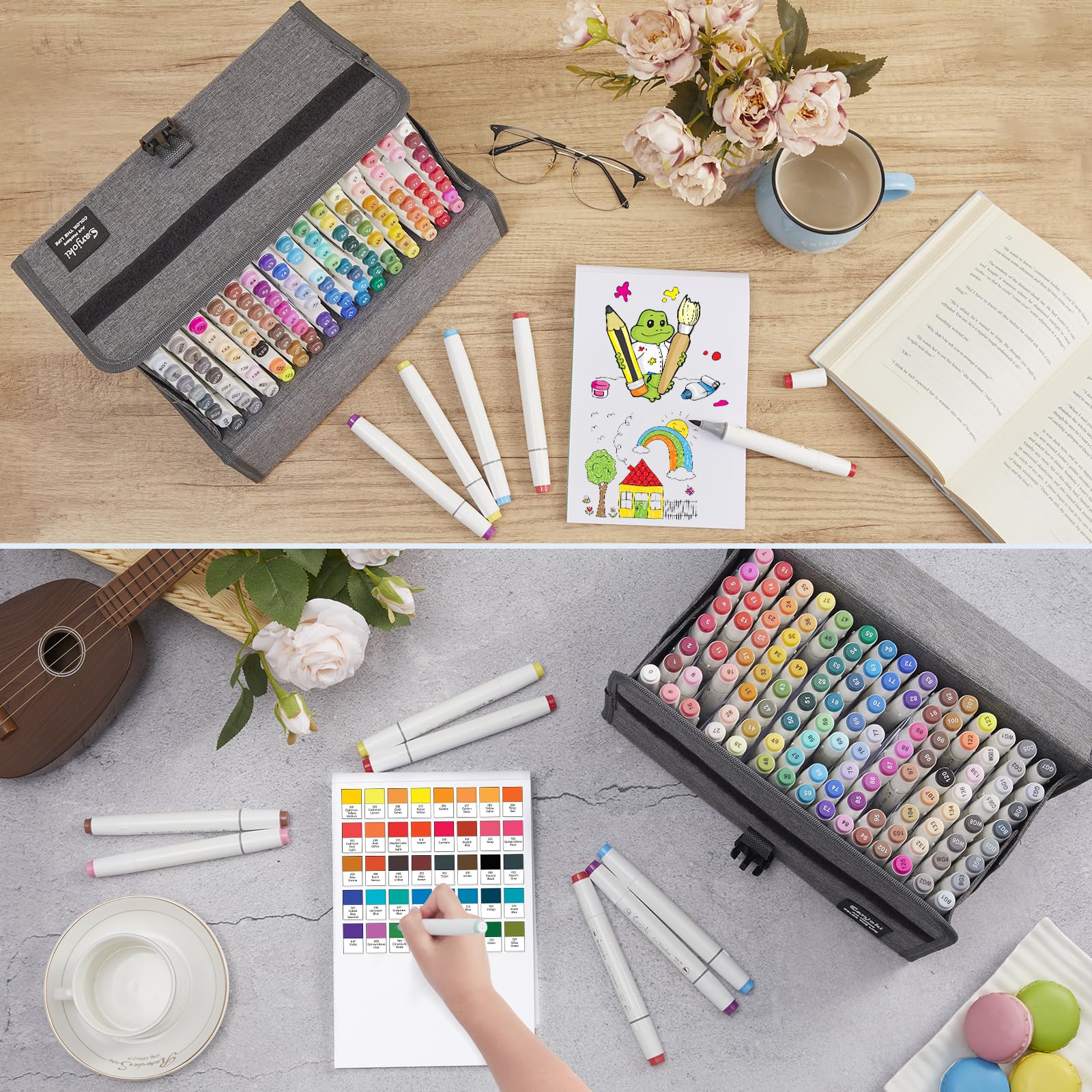 Mua SANJOKI Art Markers 119 Colours and Colourless Mixer, Alcohol Brush ...