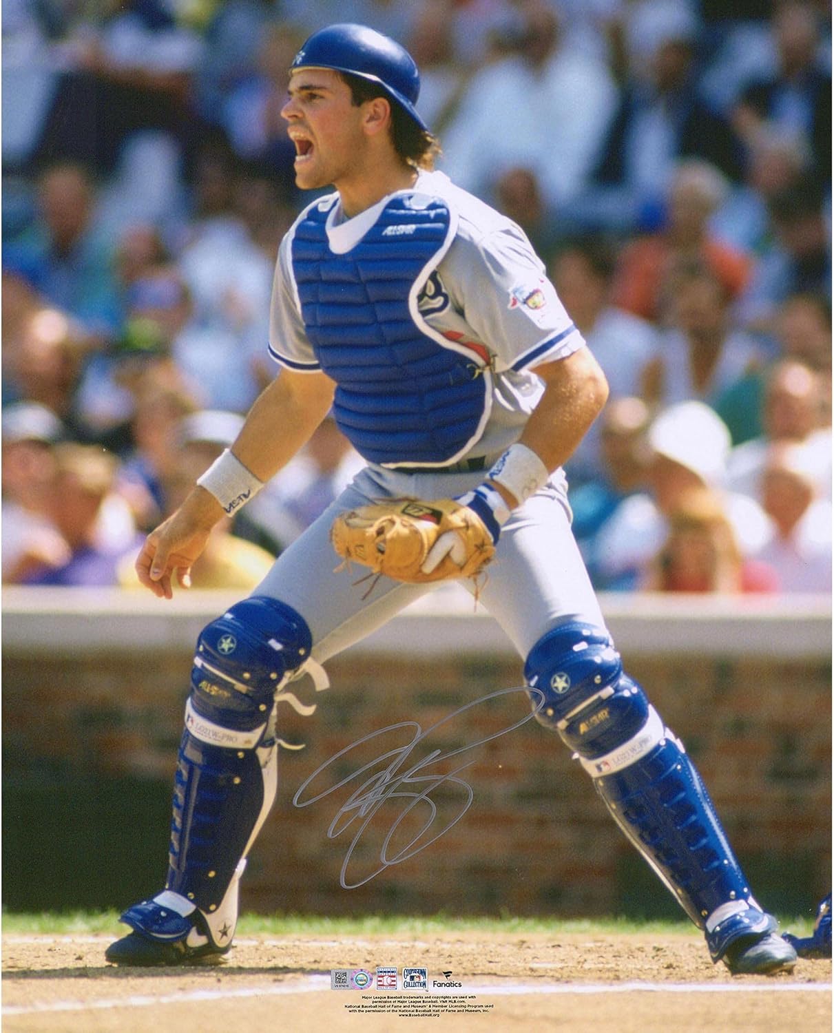 Mike Piazza Los Angeles Dodgers Autographed 16" x 20" Catching ...