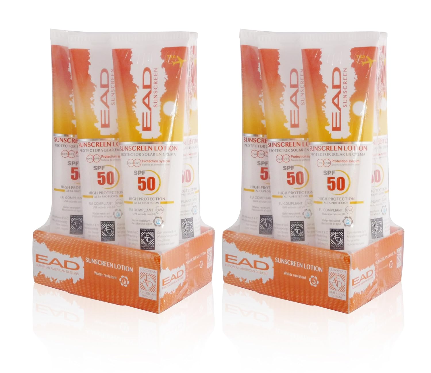 EAD Sunscreen SPF 50 Lotion, Water Resistant Travel Size, 95 ml - Pack ...