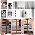 Amazon.com: H & B 80-Pack Colored Sketching Art Pencil Set with 3-Color ...
