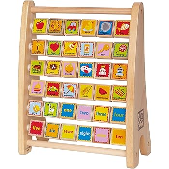 Melissa & Doug Counting Shape Stacker - Wooden Educational Toy With 55 ...