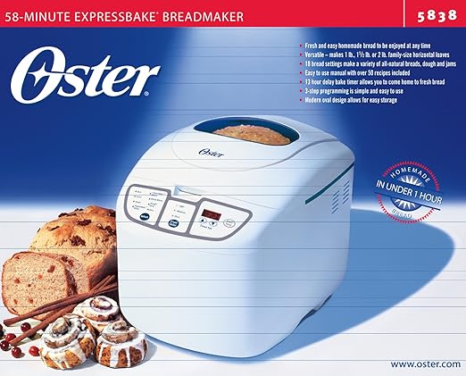 oster bread machine manual