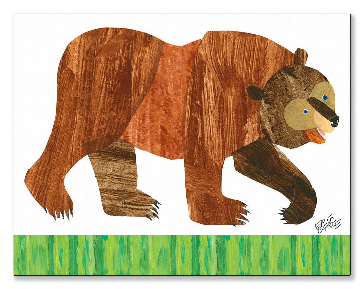 Oopsy Daisy Fine Art for Kids Eric Carle's Brown Bear Canvas Wall Art ...
