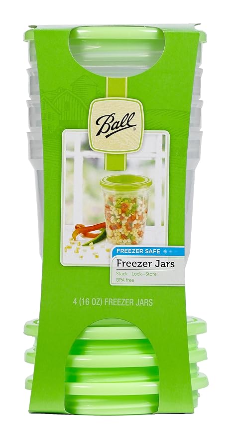 Amazon.com: Ball Plastic 16-Ounce Freezer Jar, Set of 4 (by Jarden Home ...