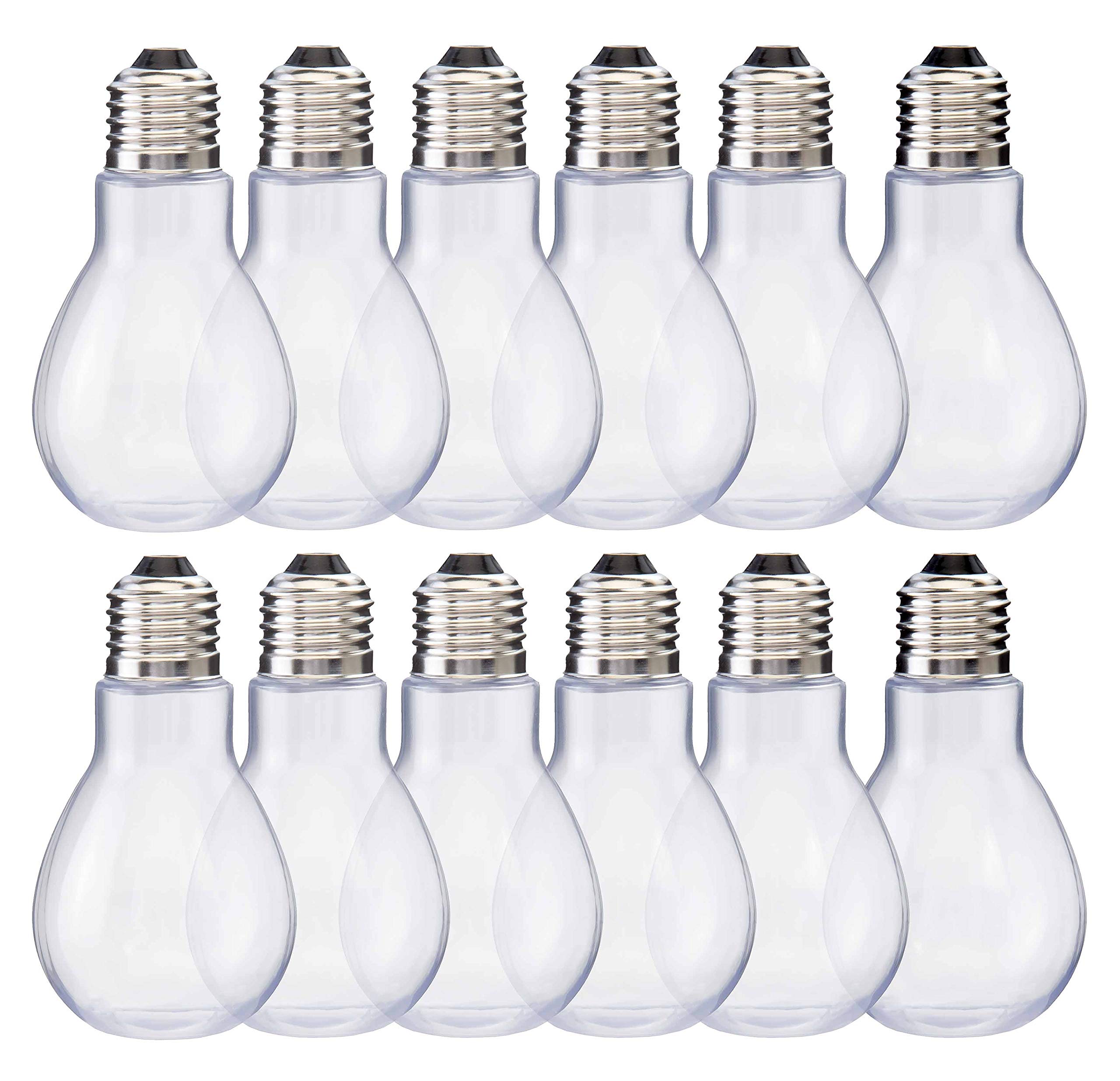 Home Collectives Fillable Light Bulb Containers, 12 Pack – Clear ...