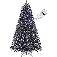 Amazon.com: SHareconn 6ft Prelit Premium Artificial Hinged Christmas Tree with Remote Control ...