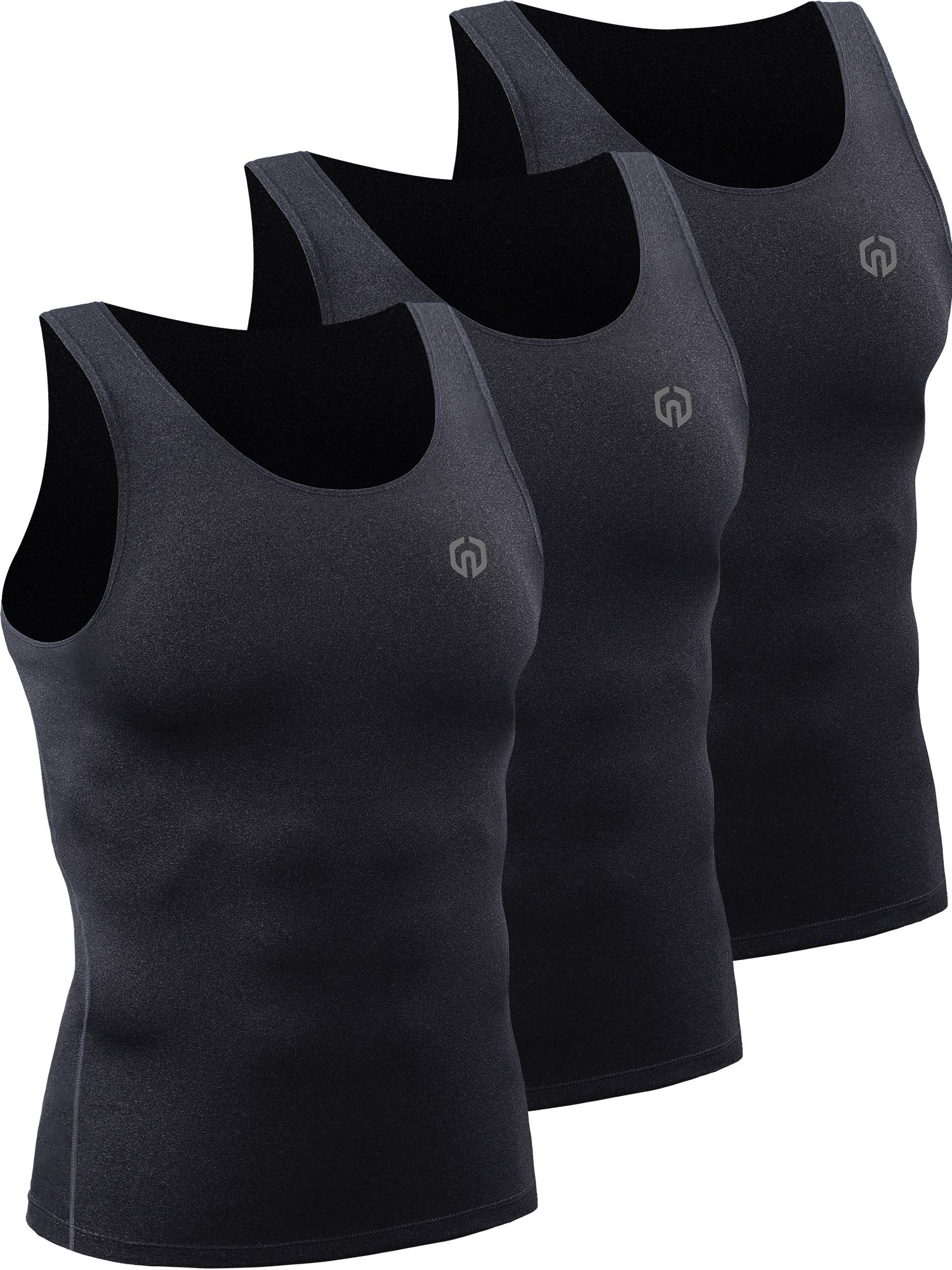 NELEUS Men's 3 Pack Compression Tank Top Athletic Undershirts,5074 ...