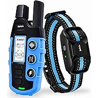 Petrainer PET998DB1 Dog Shock Collar Waterproof and Rechargeable 330 Yards Dog Training Collar ...