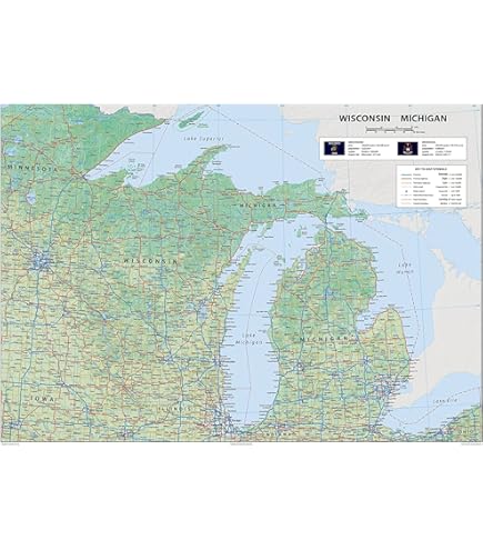 Mapa De La Región Del Medio Oeste Con Capitales