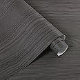 KUKANTST Grey Wood Wallpaper Peel and Stick Dark Wood Grain Contact ...