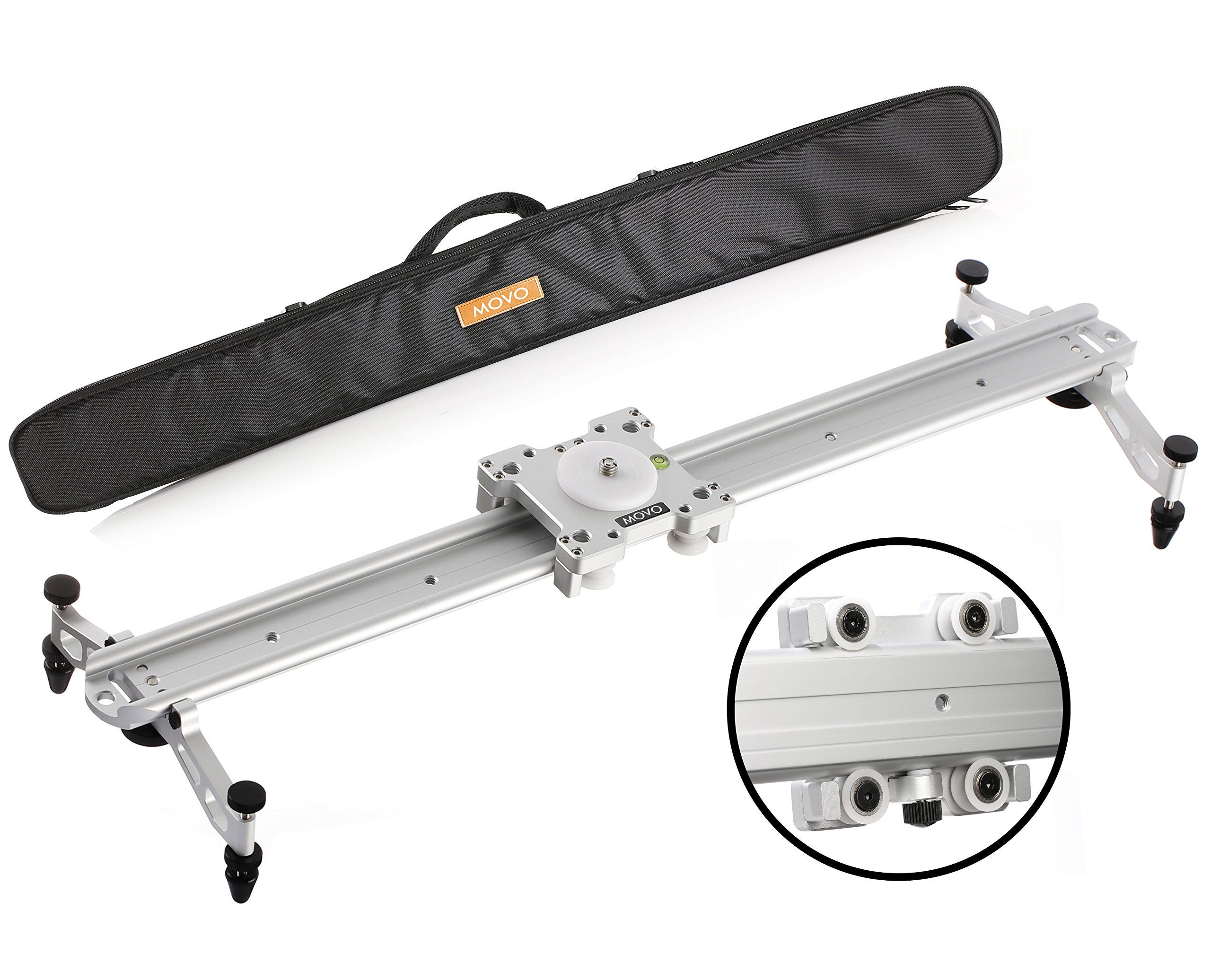 Buy Movo MV-S60 23" Camera Slider Track Glider System with Roller ...