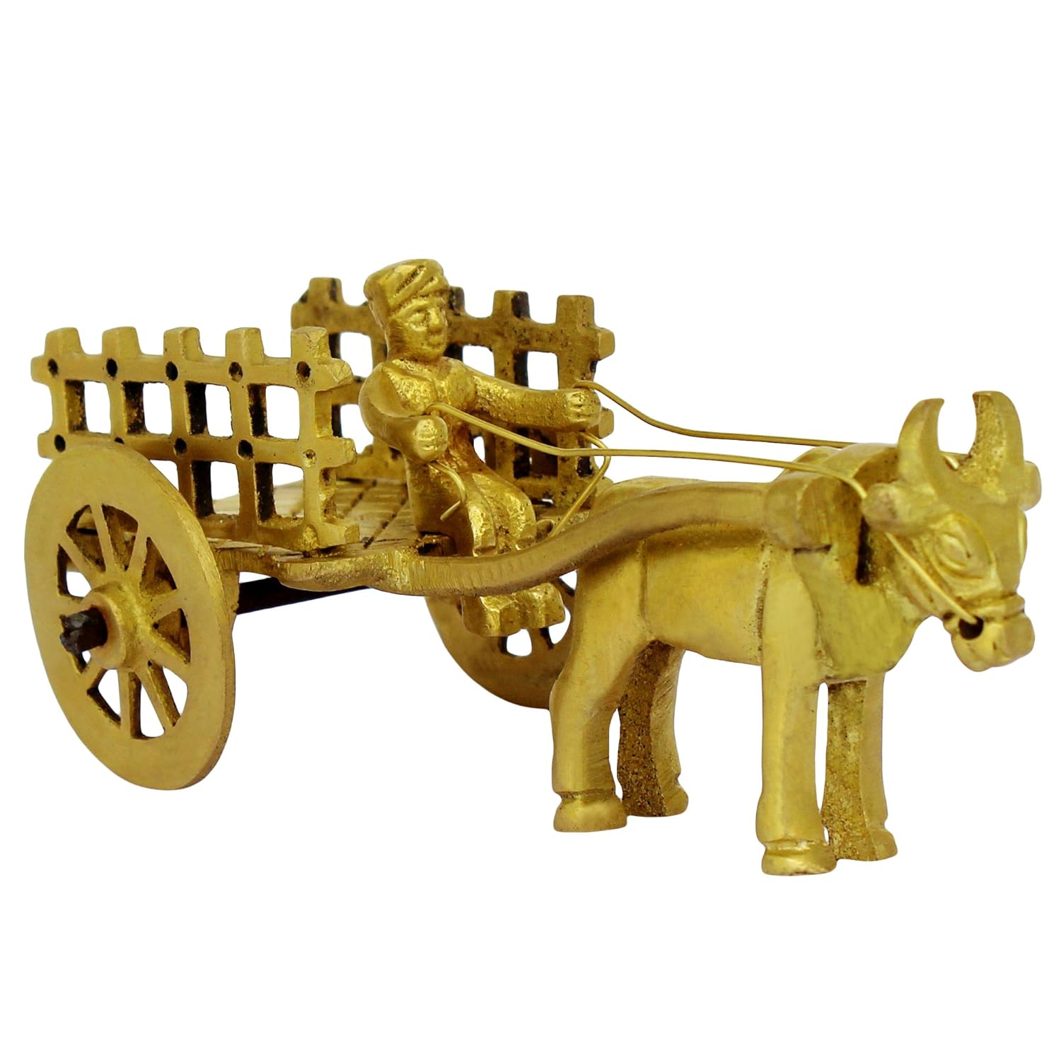 Buy ITOS365 Brass Bull Cart for Home Décor Decoration Statue Showpiece ...