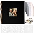 Amazon.com: Vienrose 8x8 Inch Scrapbook DIY Small Hardcover Kraft White ...