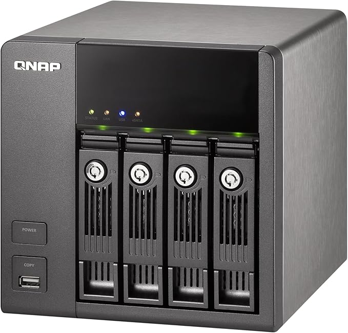 Qnap TS-410 NAS-System ohne Festplatten schwarz: Amazon.de: Computer ...