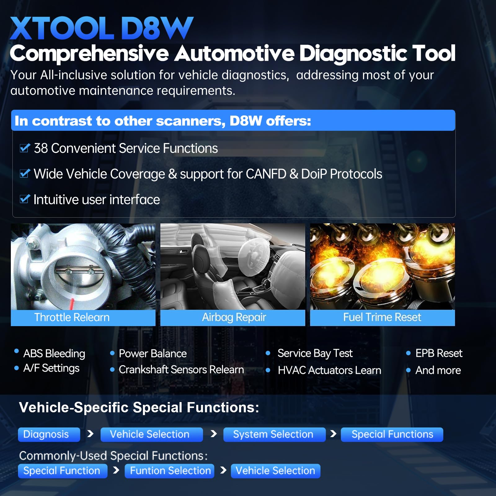 Mua XTOOL D8W Wireless OBD2 Scanner: Bidirectional Scan Tool with ...