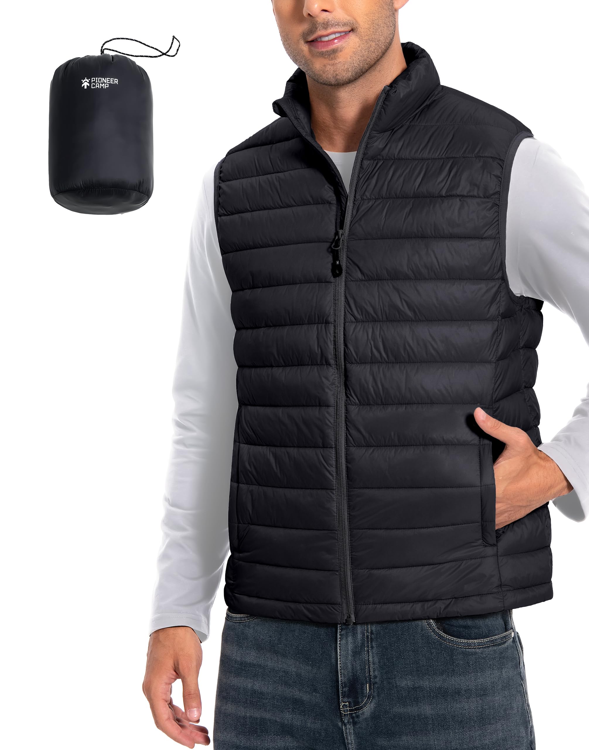 Pioneer Camp Puffer Vest Men Lightweight Packable Water-Resistant Warm ...