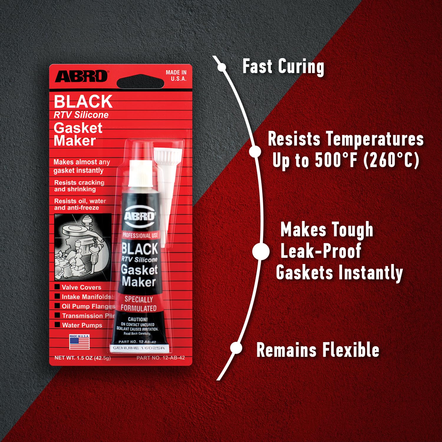 Mua ABRO RTV Silicone Sealant and Gasket Maker: Up to 500 Degree F Heat, High Temp Silicone ...