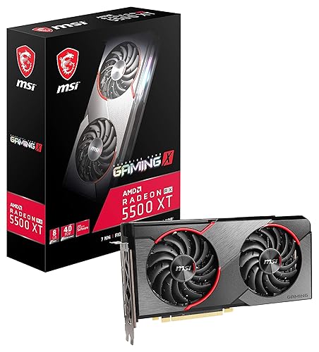 MSI Gaming Radeon RX 5500 XT Boost Clock: 1845 MHz 128-bit 8GB GDDR6 DP ...