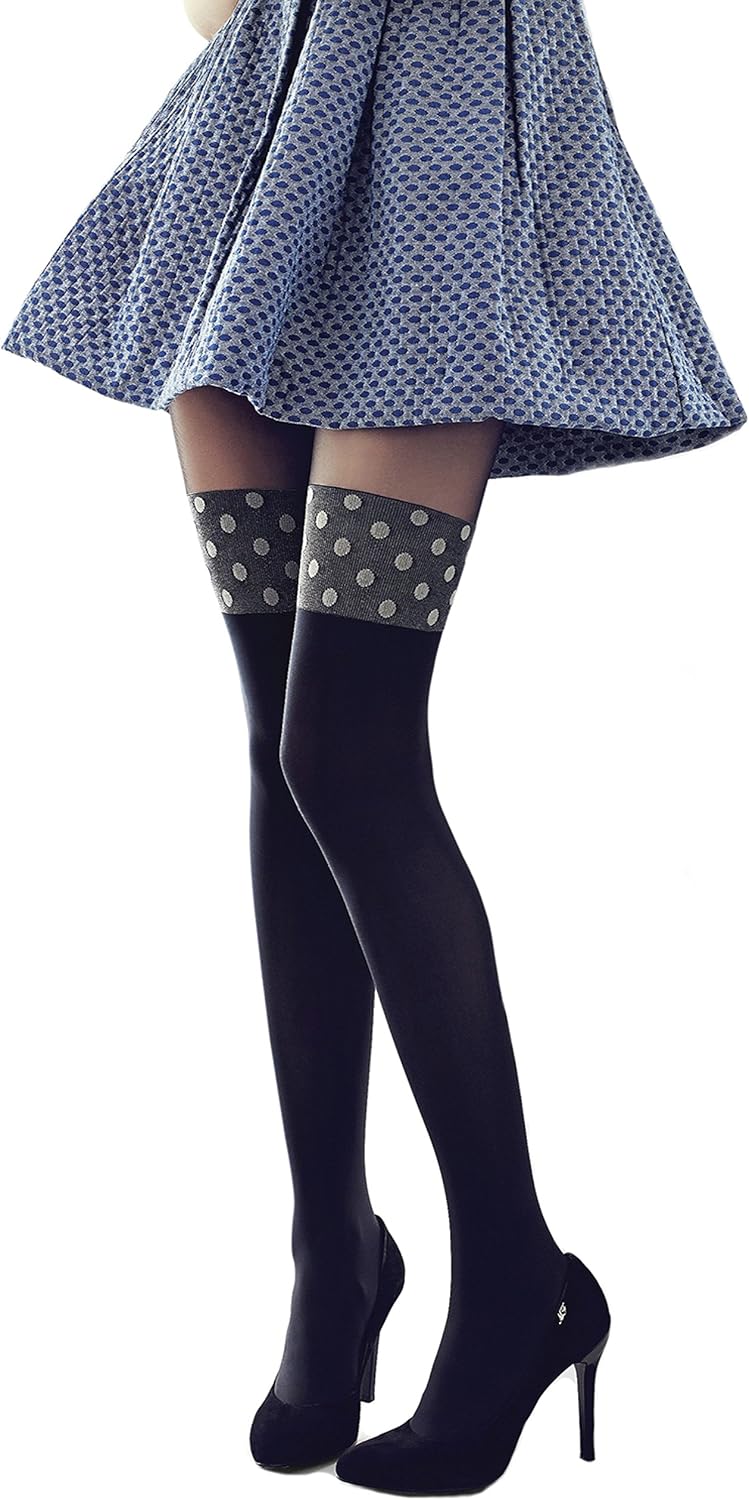 Marilyn Overknees Look, blickdichte Strumpfhose, 60 Denier: Amazon.de ...