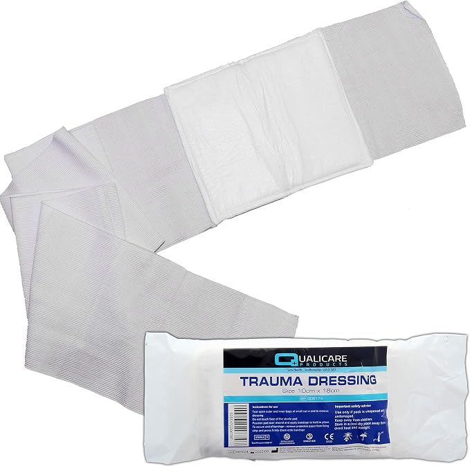 Sterile Emergency Trauma Dressing 10cm x 18cm Haemmorragic Control Non ...