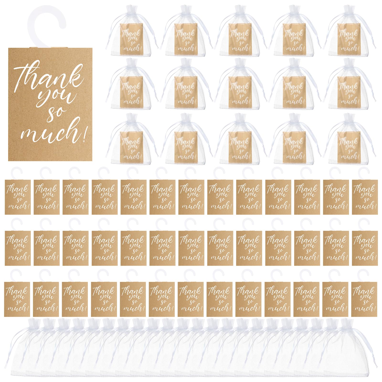 Dimsile 50 Pcs Thank You Gifts Hanging Scented Sachets Bulk for Drawer ...