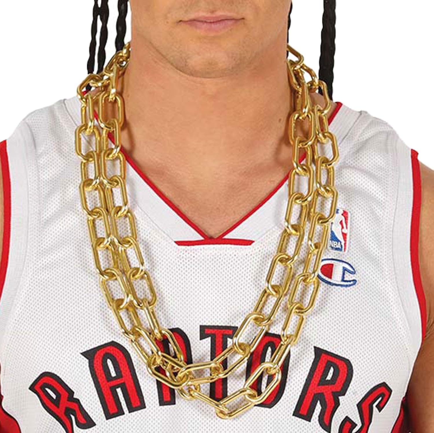 FIESTAS GUIRCA Collar de Cadena de Oro de imitación para Disfraz Rapero ...