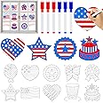 Amazon.com: 30Pcs Memorial Day Arts Coloring Crafts for Kids Patriotic ...