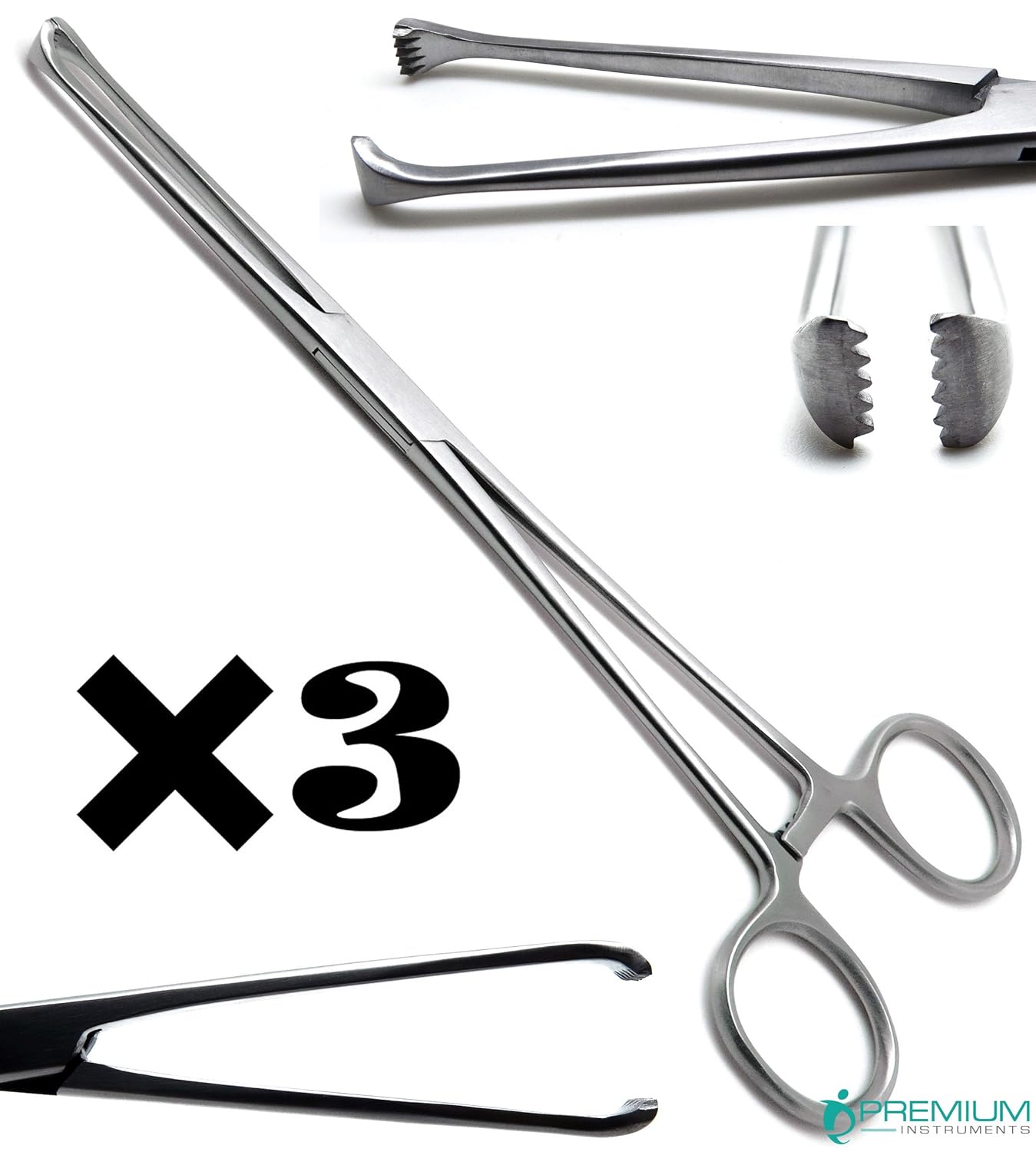 Amazon.com: 3× Tuffier Artery Forceps 8" Teeth 5x6 Hemostat Surgical ...