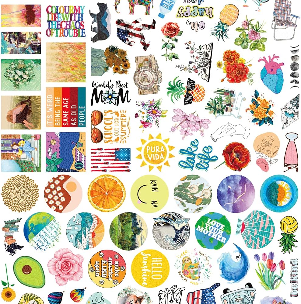 NA Vinyl Cute Stickers for Vsco Girls(400pcs) Waterproof Stickers for ...