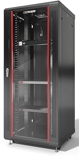 Server Rack - 27U Wall Cabinet - Wall Mount Rack Enclosure with Fans ...