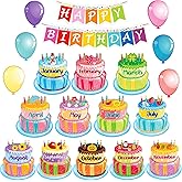 Amazon.com: 20 Pieces Happy Birthday Bulletin Board Set Birthday Wall ...
