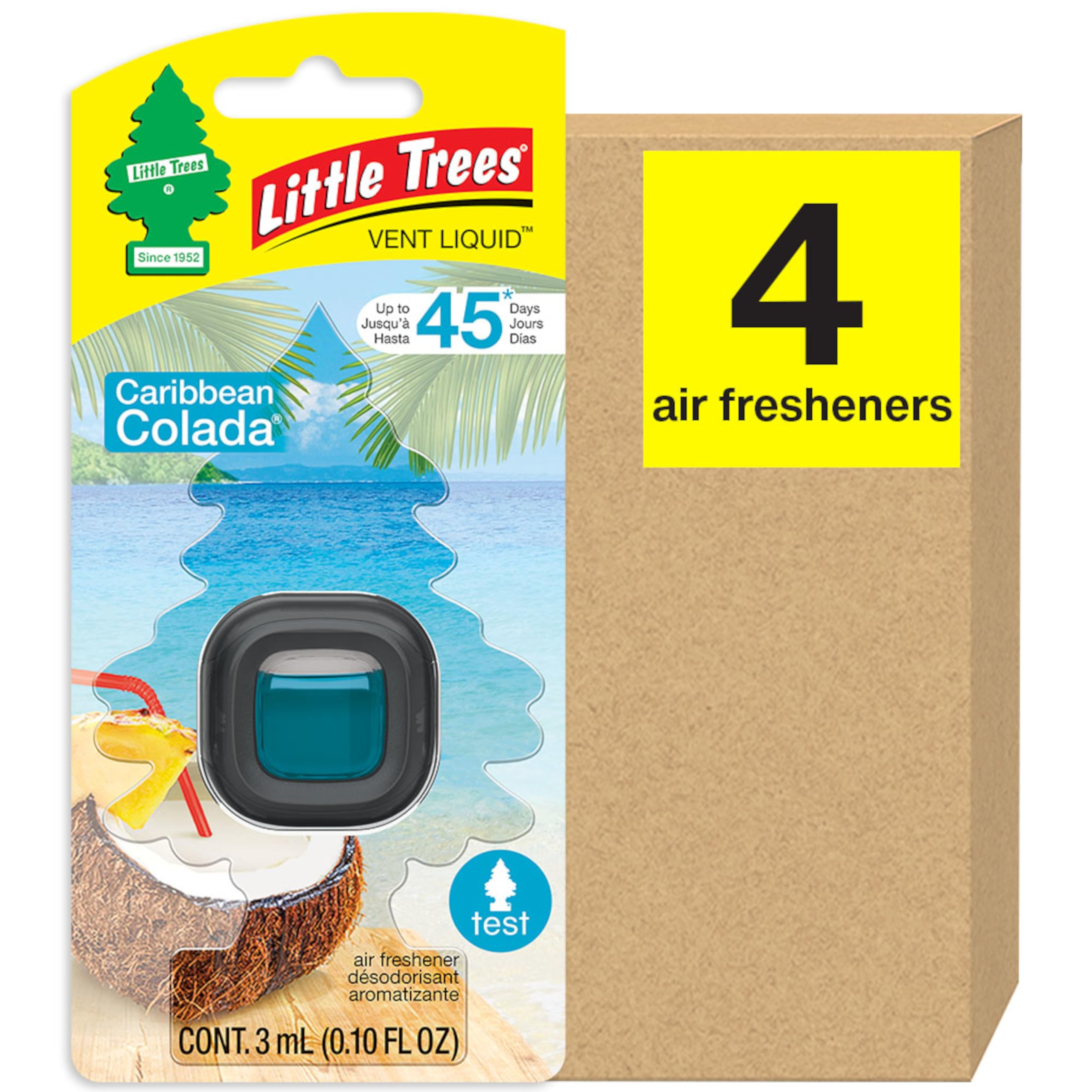 Mua LITTLE TREES Caribbean Colada Car Air Freshener, 4 Vent Liquid ...
