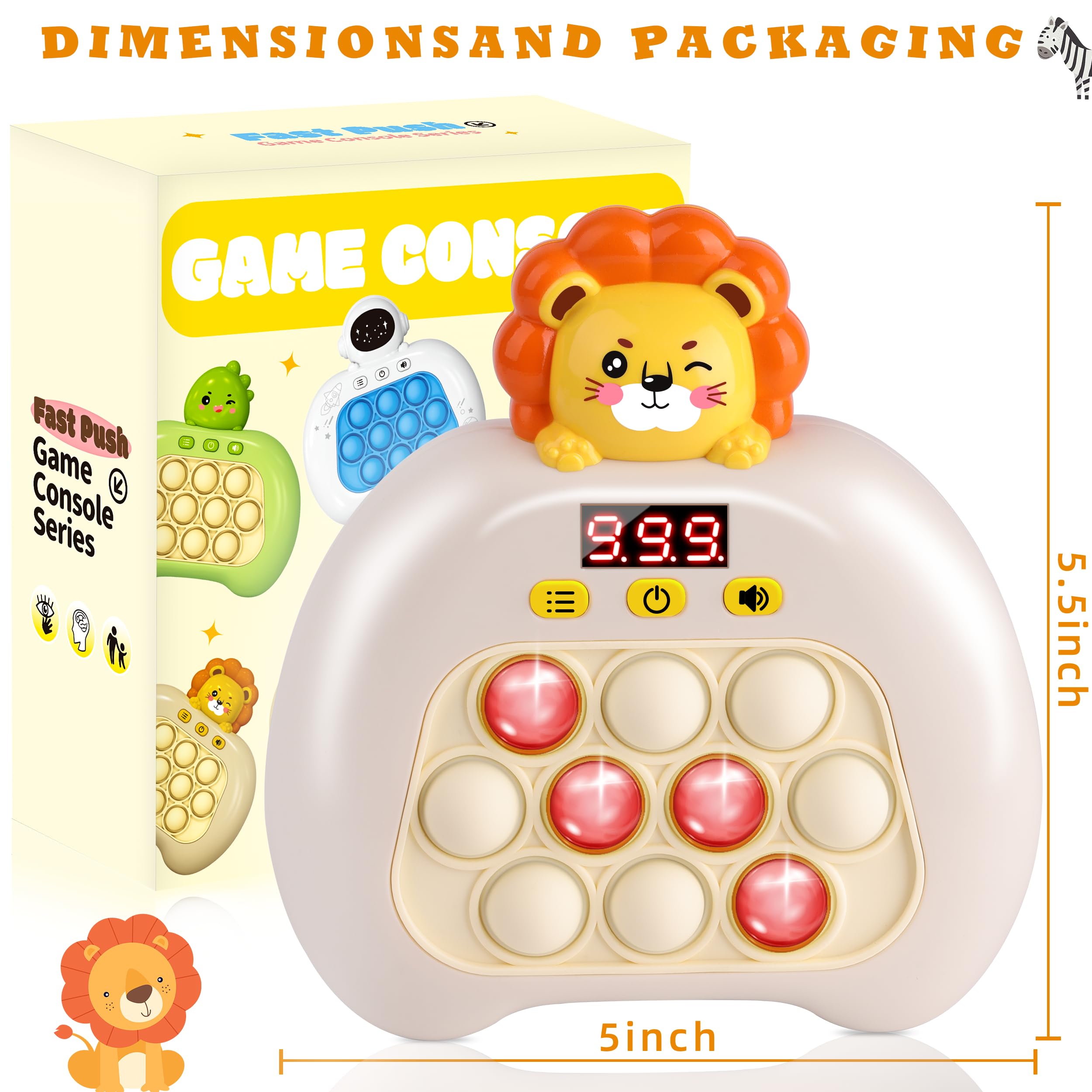 Upgraded Quick Push Game Pop Bubble Up Toys For Kids, Funny Toys For Girls Kids Ages 5-7 8-13 ...