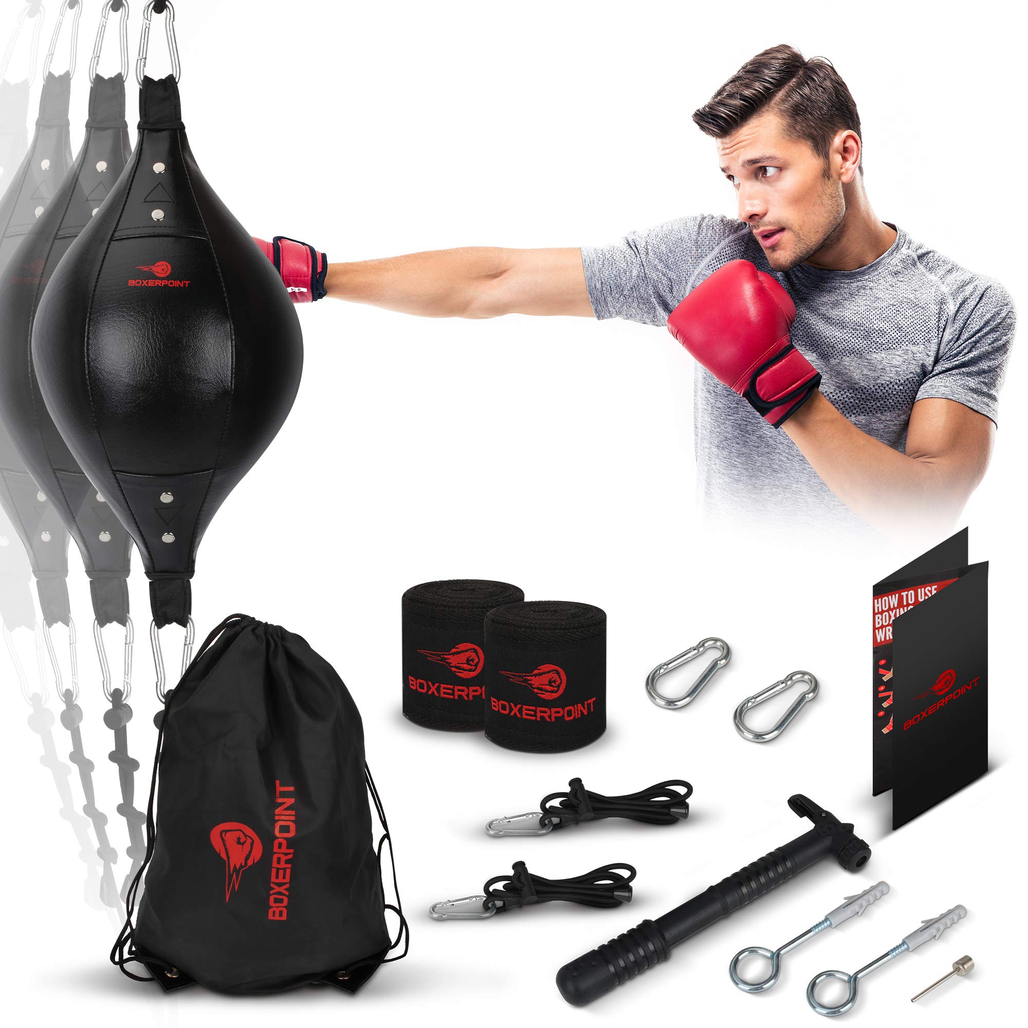 Boxerpoint Double End Bag for Boxing – Premium Punching Bag for Adults ...
