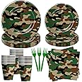 Amazon.com: Xenorik Camouflage Plates And Napkins Party Supplies - Camo ...