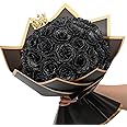 Amazon.com: Waipfaru Black Glitter Roses Bouquet, DIY Fake Flowers Bouquet, Everlasting Shiny ...