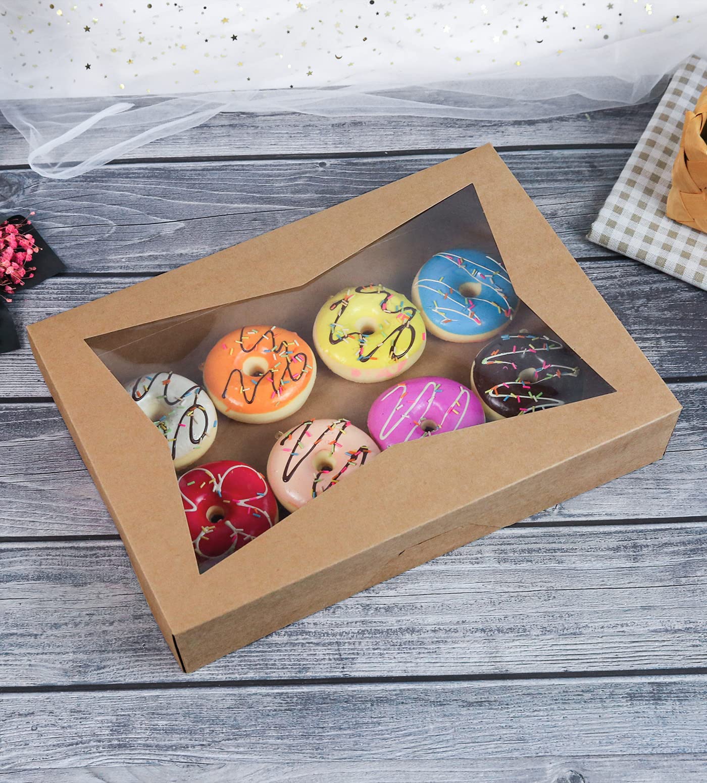 Mua SOROO 15-PACK Brown Pastry Bakery Box 16x11x2.75inch,Large Donuts ...