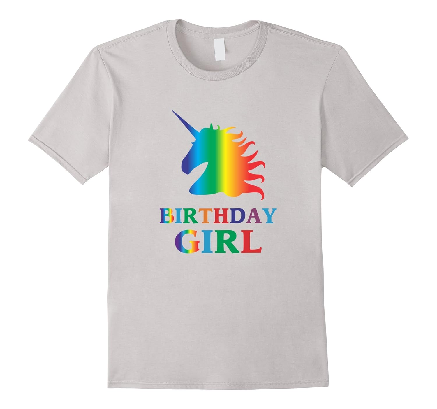 Kids Rainbow Unicorn Birthday Girl Shirt – Rainbow Birthday-CL – Colamaga