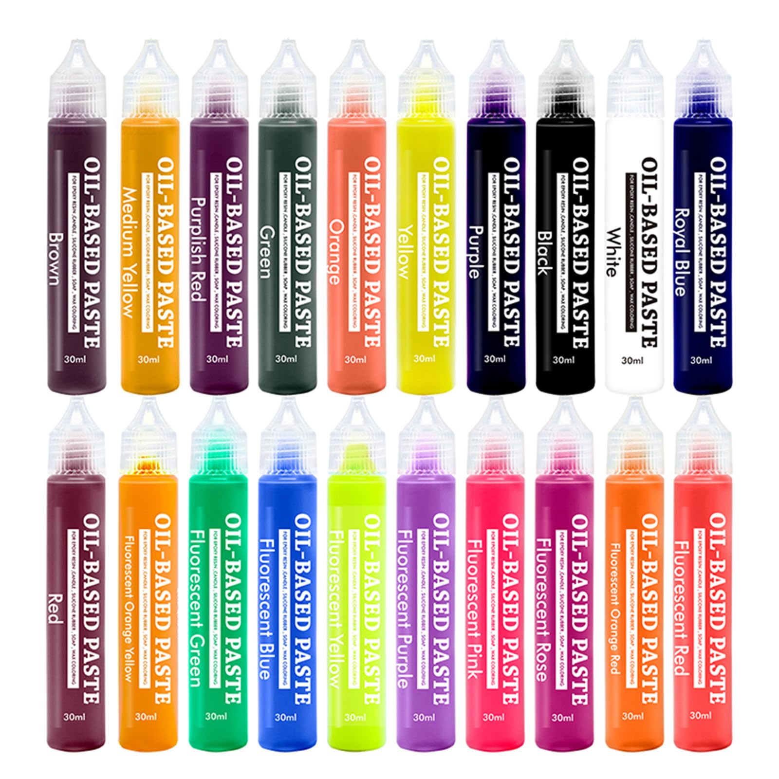 DIYcraft Epoxy Resin Color Pigment Oil-Based Paste Pigment, 20 Colors ...
