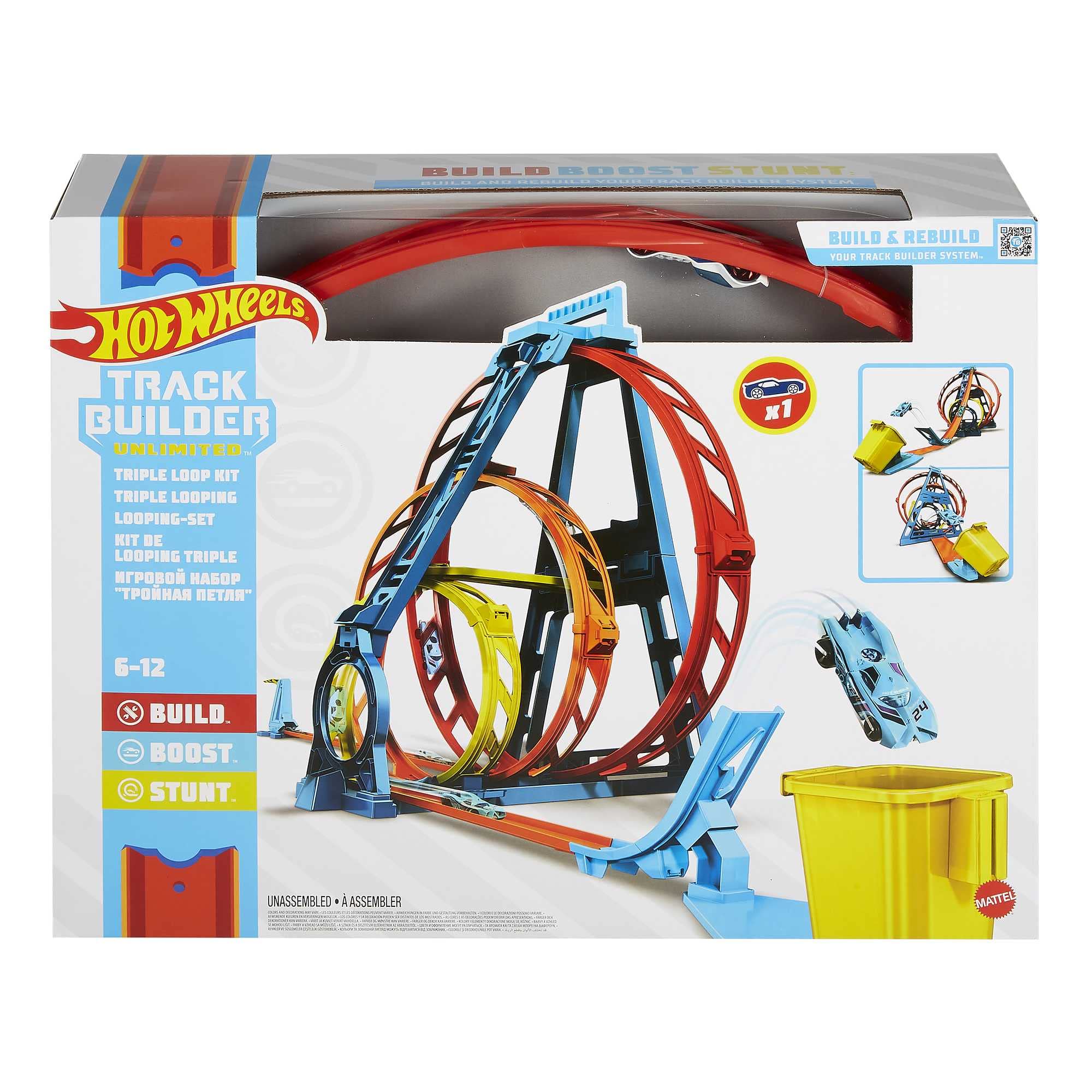 Mua Hot Wheels Toy Car Track Set, Track Builder Triple Loop Kit Playset ...