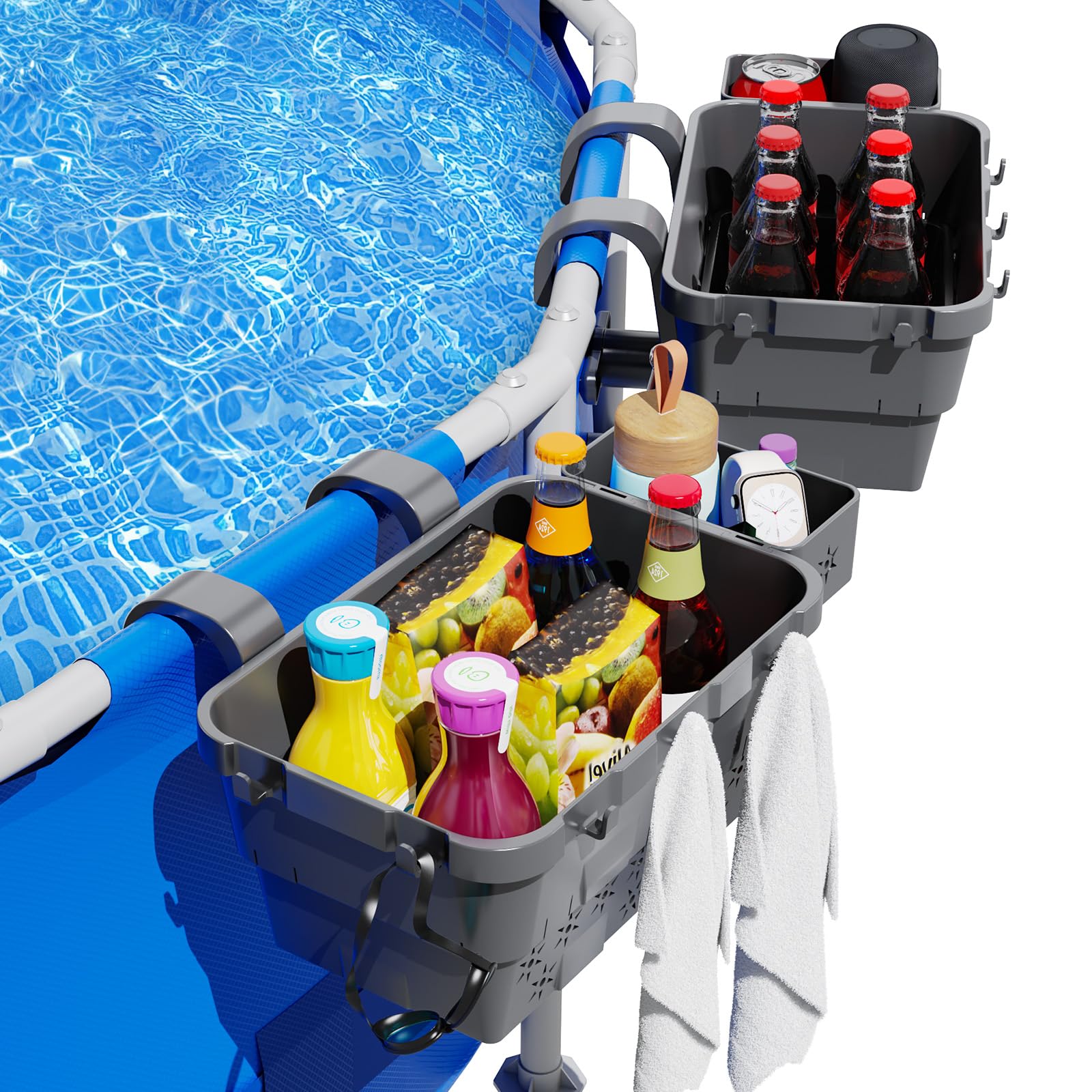 US:E Poolside Storage Basket, Above Ground Swimming Pool Accessories ...