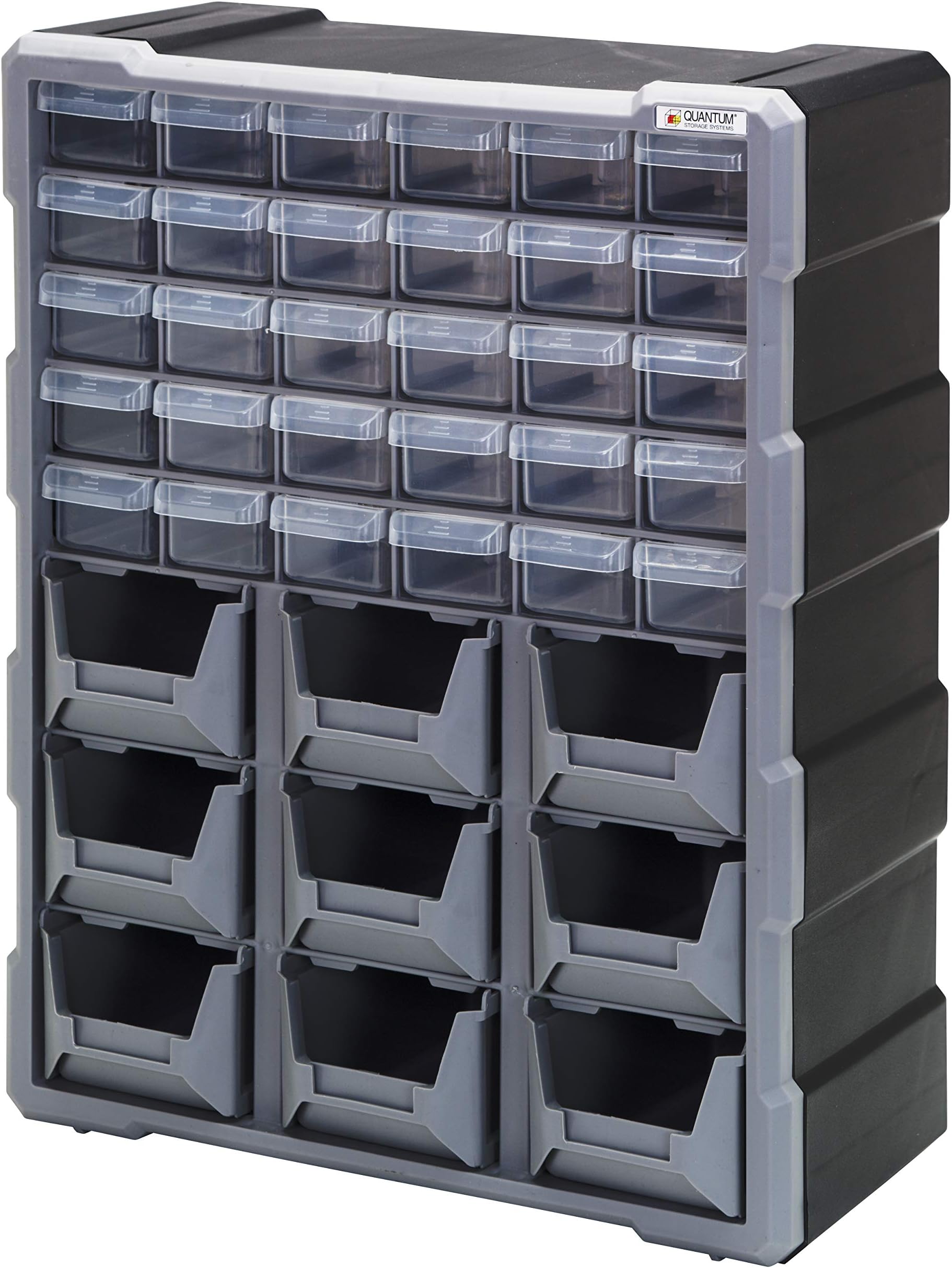 QUANTUM STORAGE SYSTEMS PDC-930BK Clear Plastic Parts Storage Hardware ...