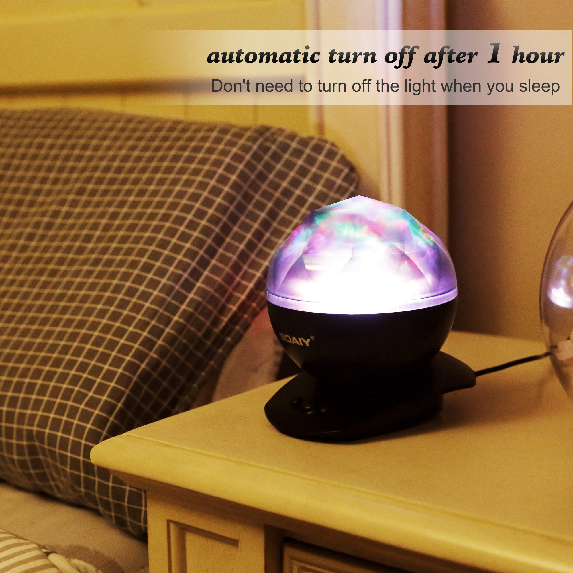 Mua SOAIY Sleep Soother Aurora Projection LED Night Light Lamp with 8 ...