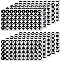 iSYFIX Black Consecutive Number Stickers – 1 to 50, 1-inch, 1 Set – Vinyl Self Adhesive Premium ...